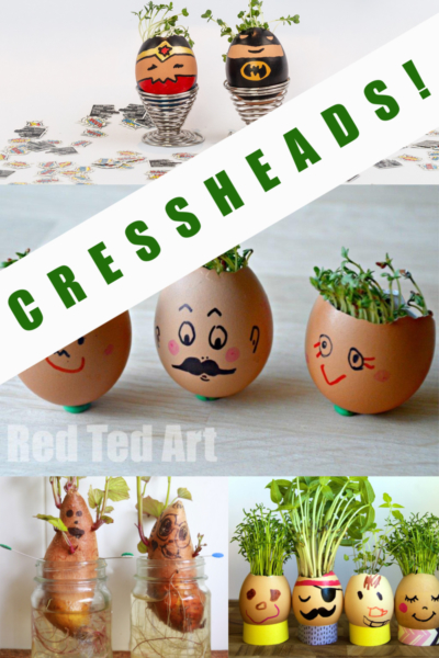 Superhero Cress Heads - Crafts for Kids